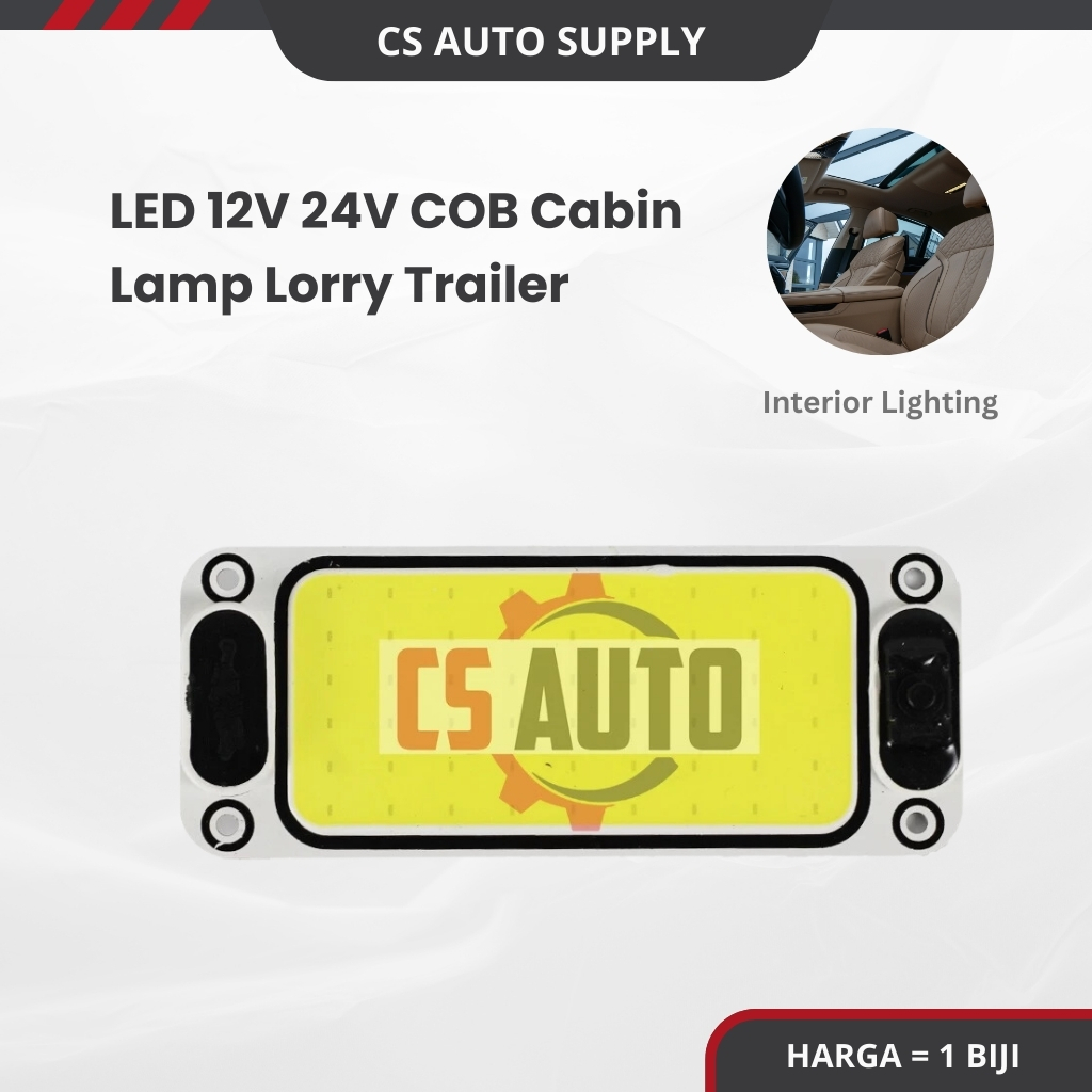 Led 12v24v COB Cabin Room Lamp 15cm Waterproof Lampu Dalam Kerete Lori ...