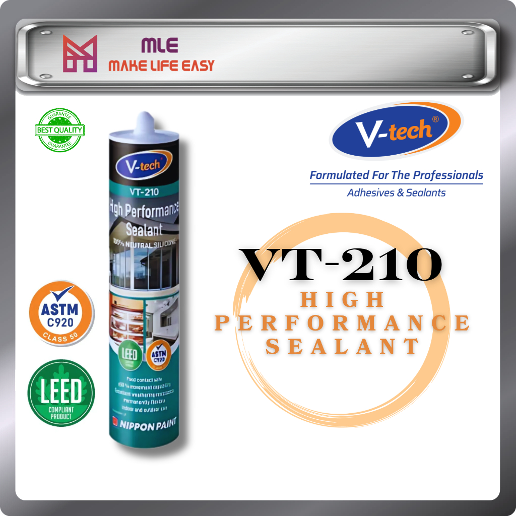 V-Tech VT-210 Silicone High Performance Sealant 300ml | Shopee Malaysia