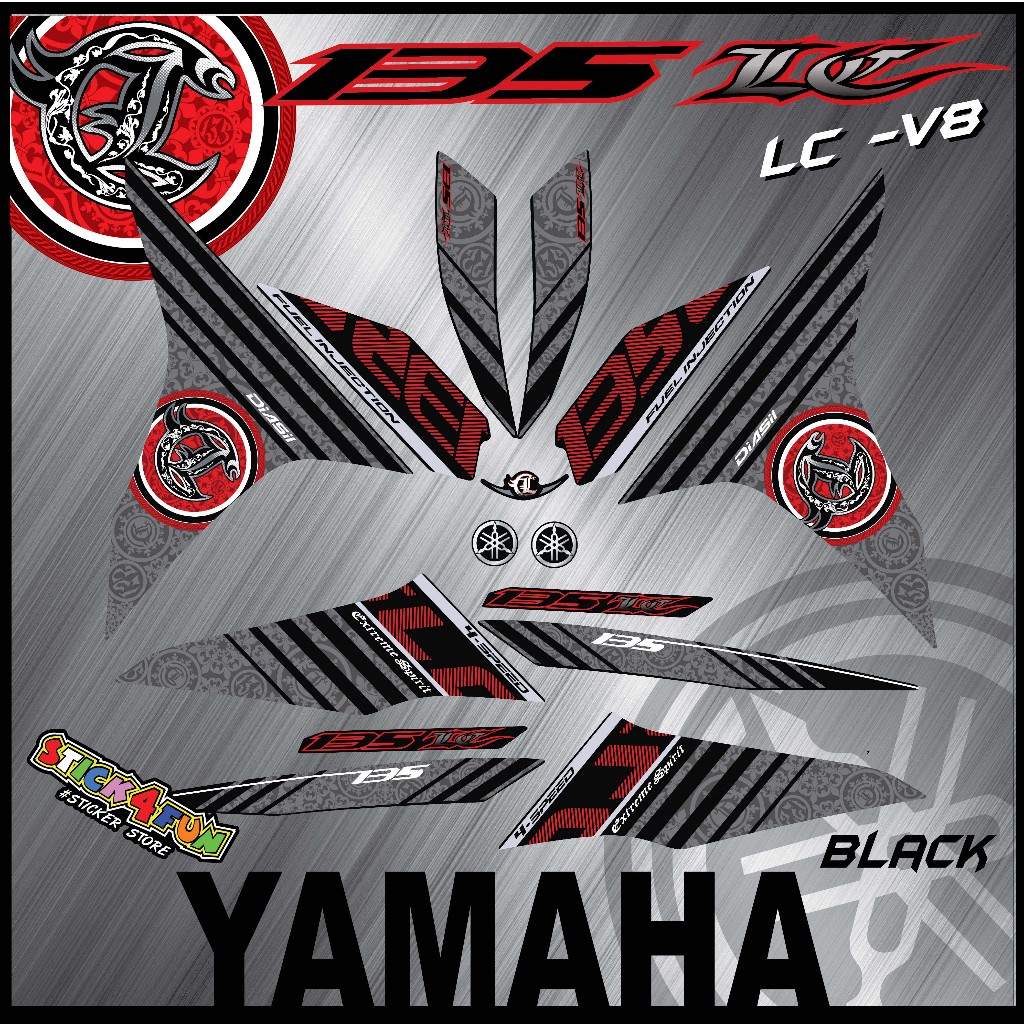 STRIPE MOTOR YAMAHA LC135 V8 Fi BATMAN BATIK CUSTOM STRIPE 2024 DESIGN ...