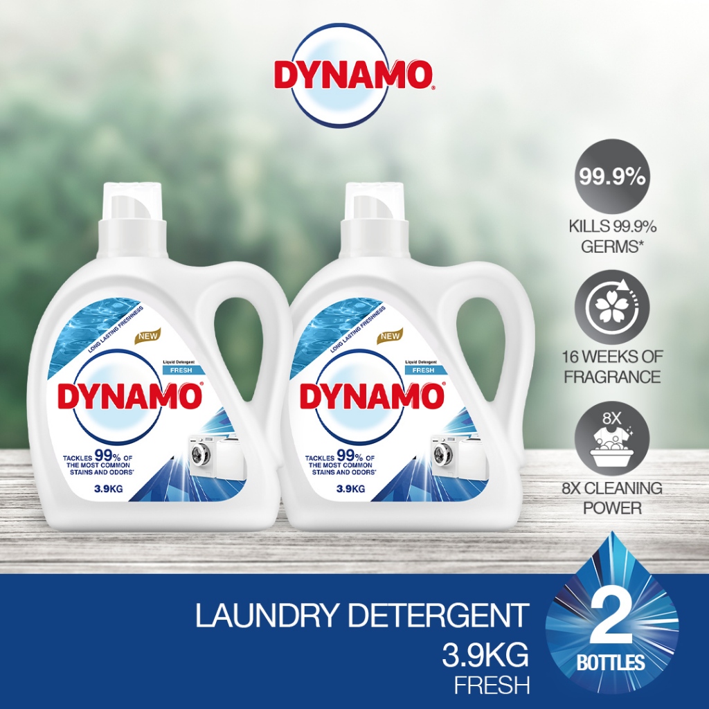 [TWIN PACK] DYNAMO Laundry Detergent Fresh (2.6kg) [Extra Free 1.3kg ...