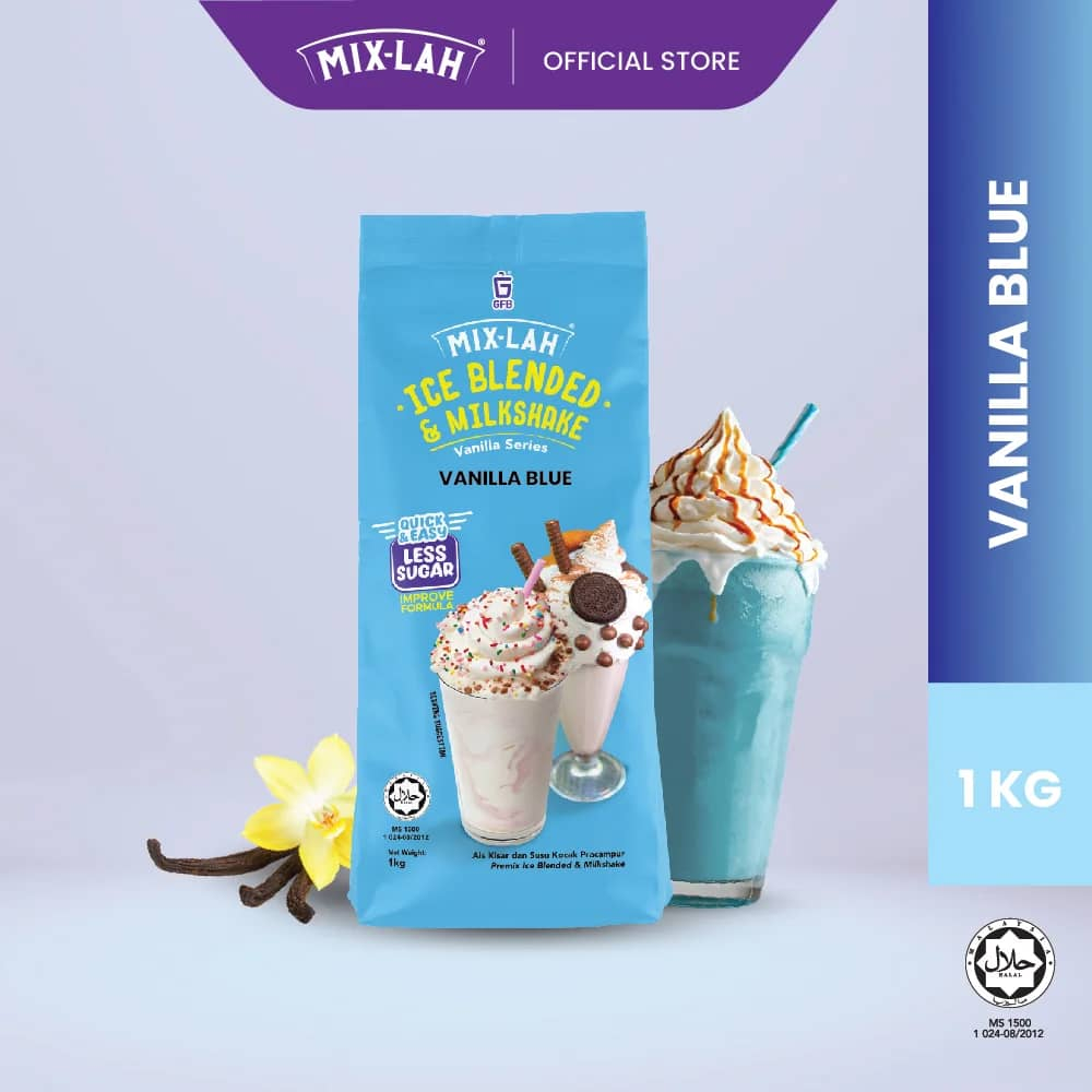 VANILLA BLUE ICE BLENDED & MILKSHAKES 1KG / GFB (MIX-LAH) | Shopee Malaysia