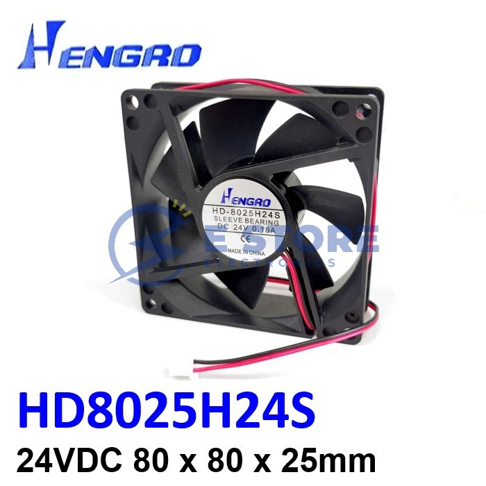 HENGRD 24VDC Axial Blower Fan with Sleeve Bearing 80 x 80 x 25mm (HD8025H24S) | Shopee Malaysia