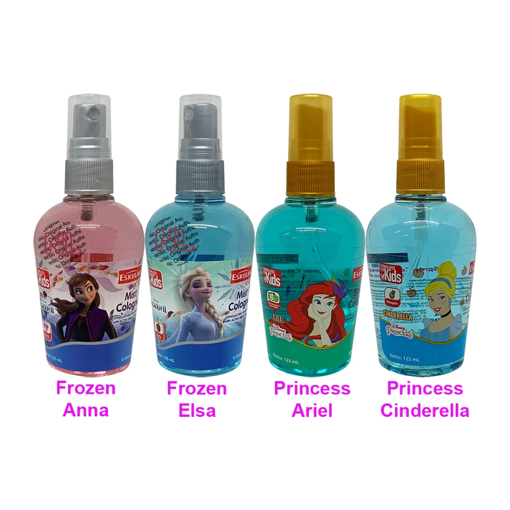 Eskulin Kids Spray Cologne Princess Ariel & Cinderella and Frozen Anna ...