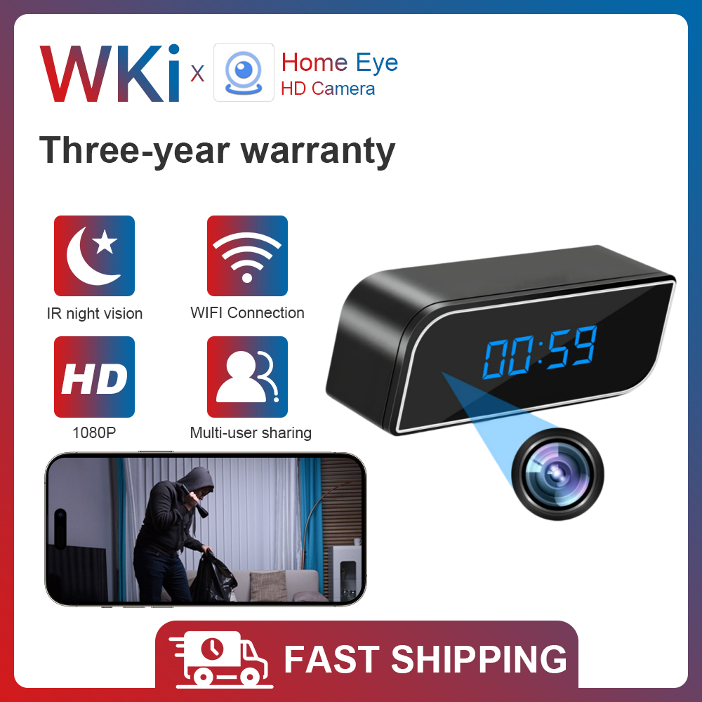 Mini Hidden Clock Camera HD 1080P for Indoor Home and Office Security ...
