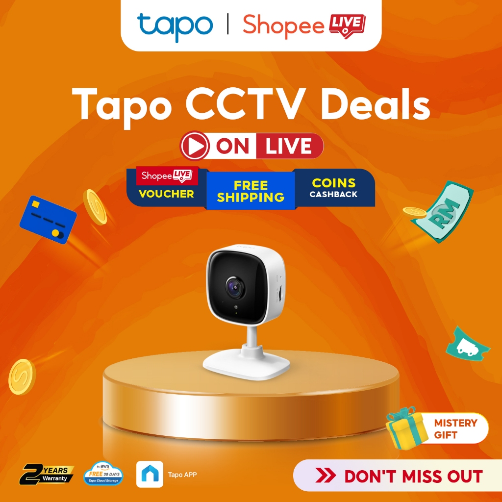 [ Watch Live & Grab Deal ] TP-Link Tapo C110 3MP/2K Security CCTV Wifi & Wireless Home IP Camera ...