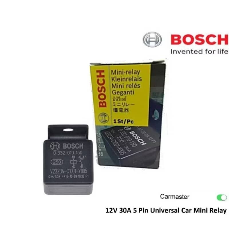 Bosch Mini Relay 12V 30A 5 Pin (Made in Portugal) | Shopee Malaysia