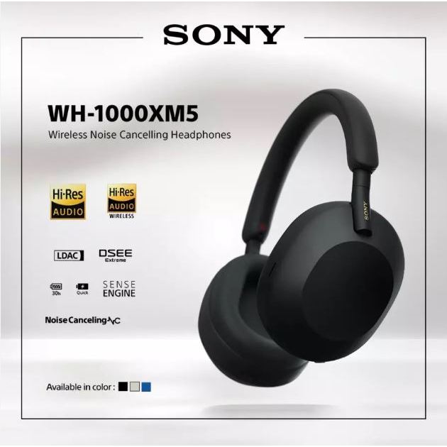 Sony WH-1000XM5 Wireless Bluetooth Noise Cancelling Headphone | XM5 | 1000XM5 | Shopee Malaysia