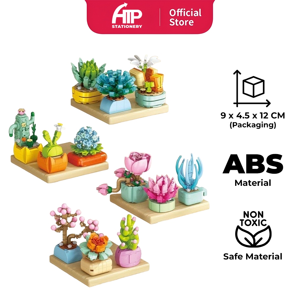 DIY Nano Puzzle Potted Flower Series Building Blocks Kids Educational ...