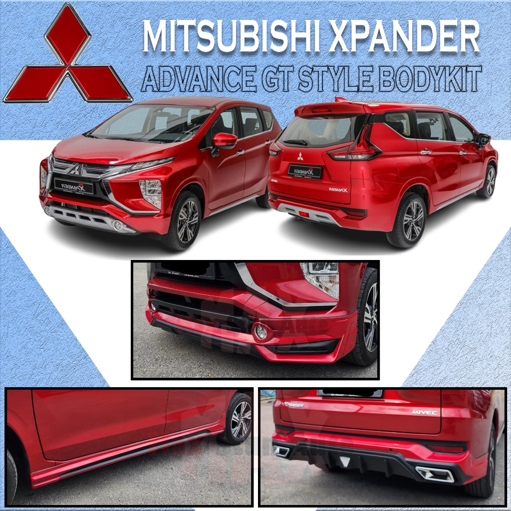 MITSUBISHI XPANDER 2020-2021 ADVANCE GT STYLE FULLSET BODYKIT (FRONT ...