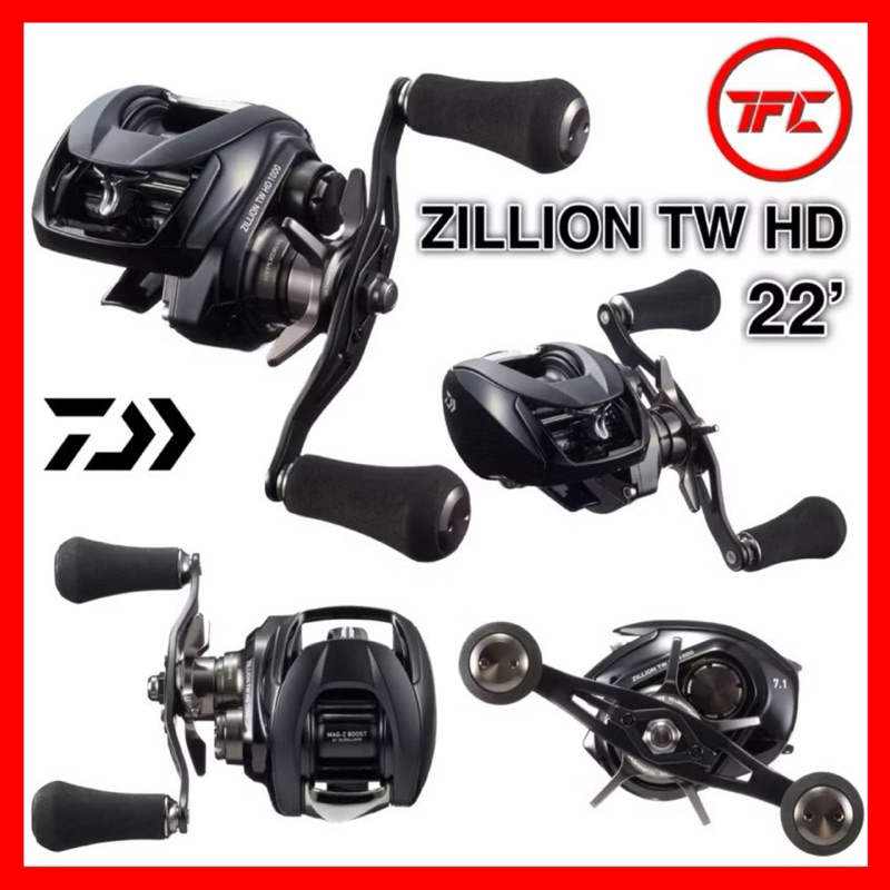 2022 DAIWA Zillion TW HD 1000 Baitcast Reel BC Baitcasting 1000HL 1000XHL 7.1:1 8.1:1 22’ Heavy ...
