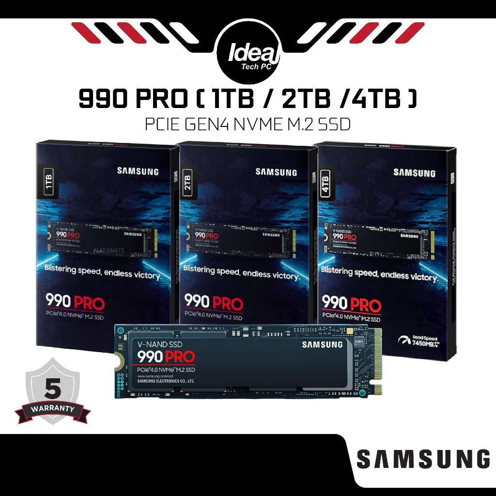 SAMSUNG 990 PRO | 1TB / 2TB / 4TB | Sehingga 7450MB/s Kelajuan Bacaan / 6900MB/s Kelajuan ...