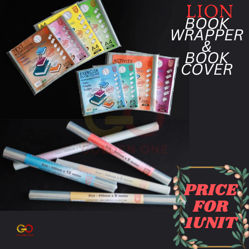 LION SUPER CLEAR BOOK WRAPPER / SUPER CLEAR BOOK COVER / EMBOSS BOOK ...