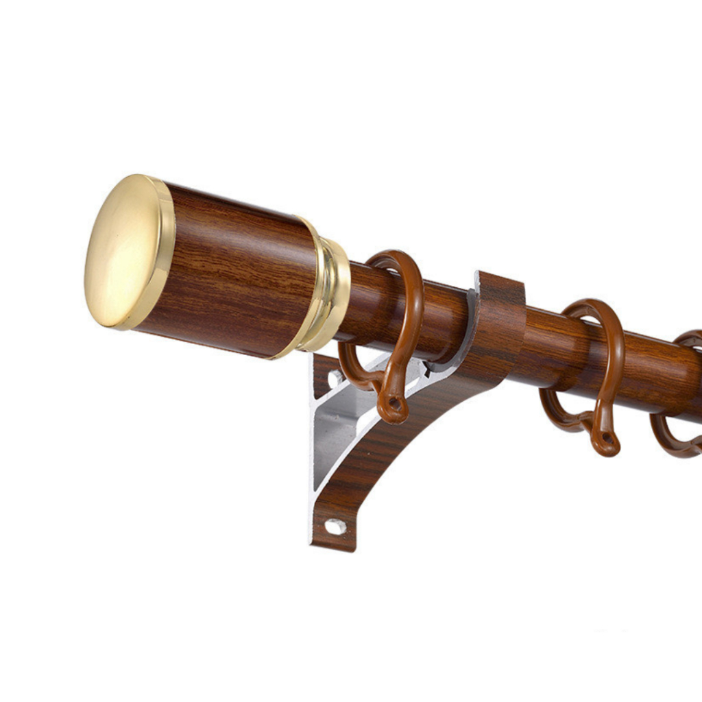 Jurudecor Maple Curtain Rod / 4~12 feet Single Layer Full Set / Rod ...