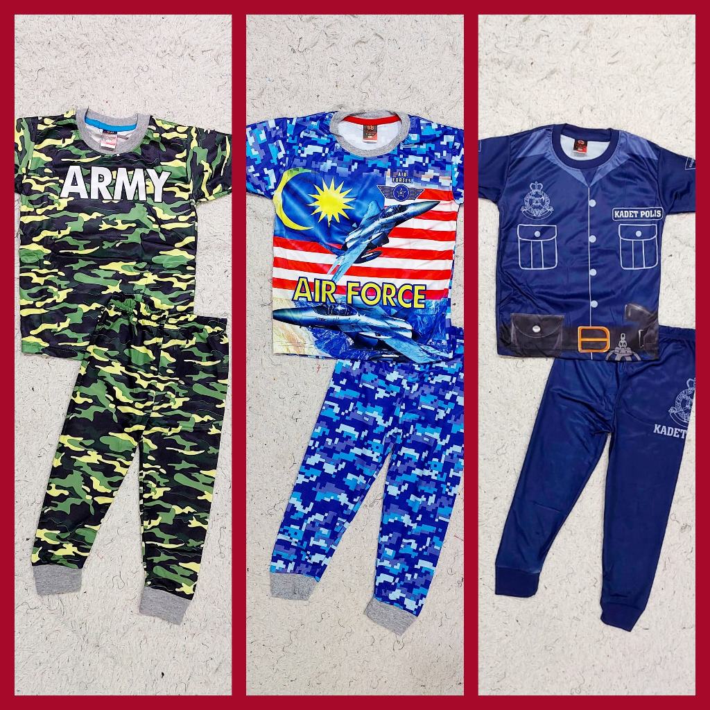 Set Uniform Pyjamas 1-9Y /Set Baju Tidur Budak Lelaki Uniforms | Shopee ...