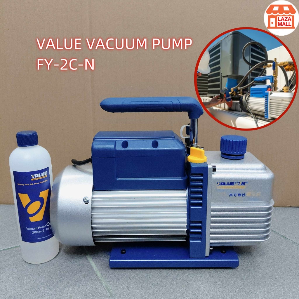4.24CFM VALUE VACUUM PUMP FY-2C-N 1/4HP SINGLE STAGE AIR CONDITIONING ...