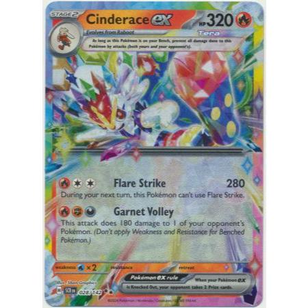 Cinderace ex / 028/142 / Ultra Rare / Scarlet & Violet Stellar Crown ...