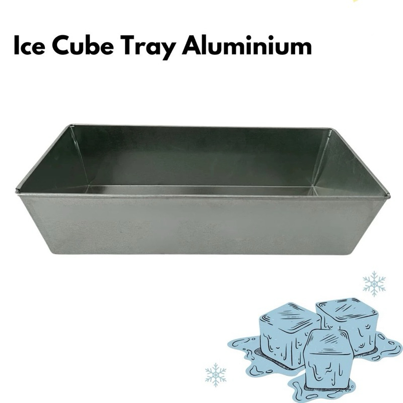 Aluminium Ice Cube Tray Ice Maker Tray Rack Pembeku Ais Takung Beku Ais ...