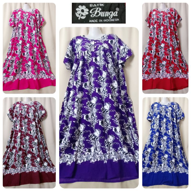 B5 (Size 5XL) (Bunga) Baju Tidur Batik/Baju Batik | Batik Night Dress ...