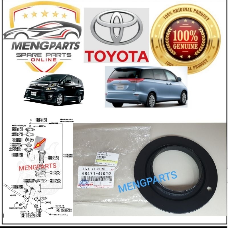 ORIGINAL TOYOTA ESTIMA ACR50 & GSR50 VELLFIRE ANH20 GGH20 FRONT COIL ...