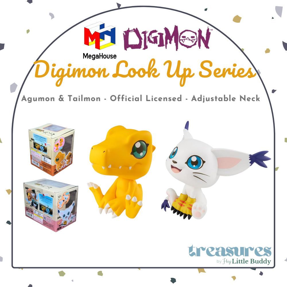 MegaHouse Digimon Adventure Look Up Series Agumon Tailmon Set Mega ...