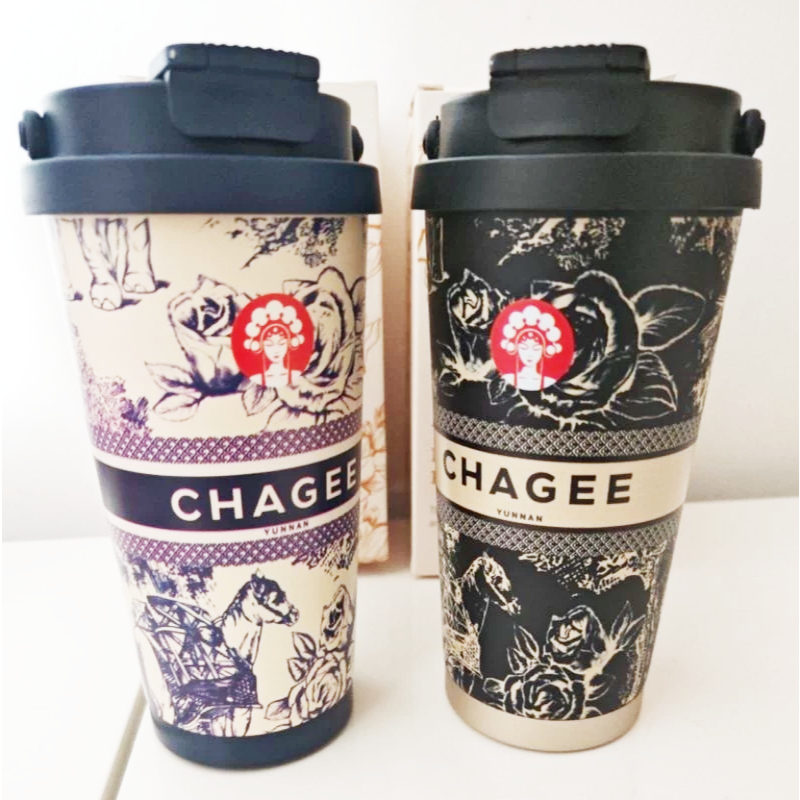 CHAGEE 霸王茶姬高品质双饮保温杯直饮+吸管 High quality Thermos Cup SS316 500ml vacuum thermal bottle drink coffee ...