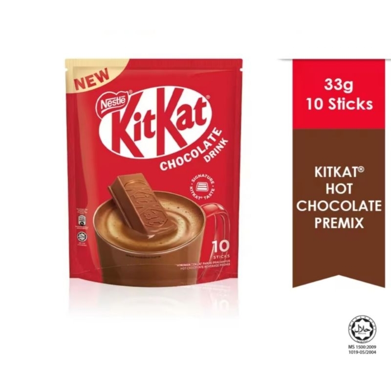 KITKAT Chocolate Drink 10/ 5 sticks (33g) Minuman Coklat Kit Kat ...