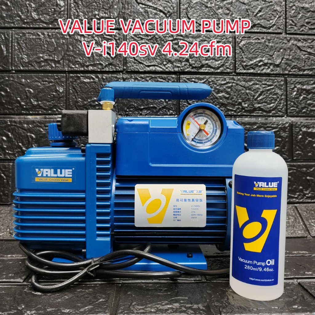 [VALUE V-i140SV WITH GAUGE METER] SINGLE STAGE ORIGINAL VACUUM PUMP 4 ...