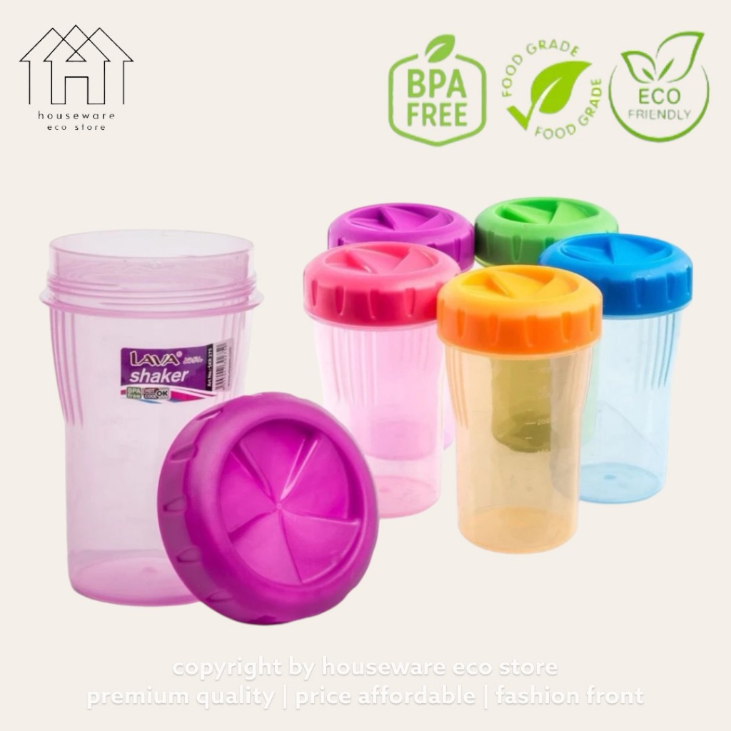 LAVA Shaker BPA-Free Botol Shaker /Juice Bottle Milk Tea Cap Water ...