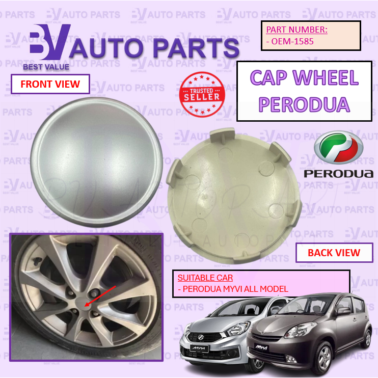 💫MALAYSIA READY STOCK💫PERODUA MYVI VIVA ALZA BEZZA 53MM CAP WHEEL SPORT ...