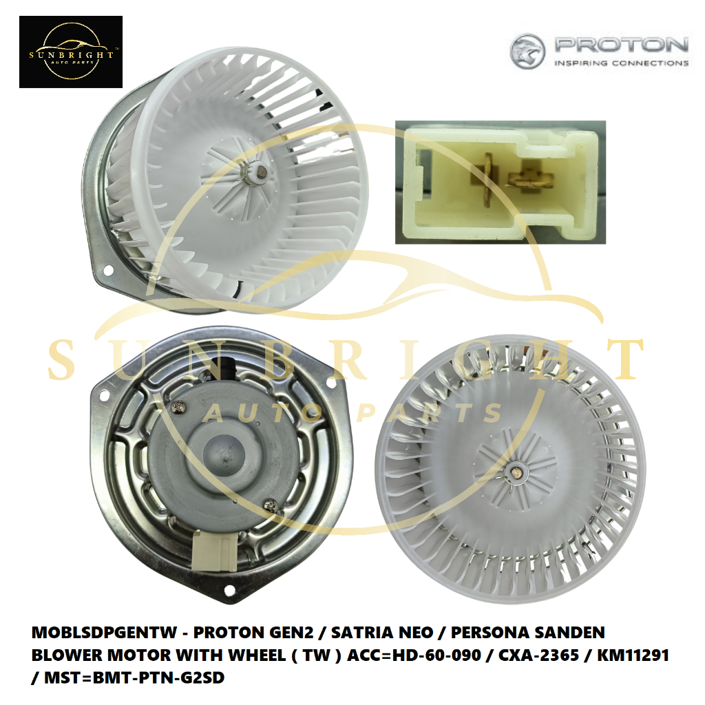MOBLSDPGENTW - PROTON GEN2 / SATRIA NEO / PERSONA SANDEN BLOWER MOTOR ...