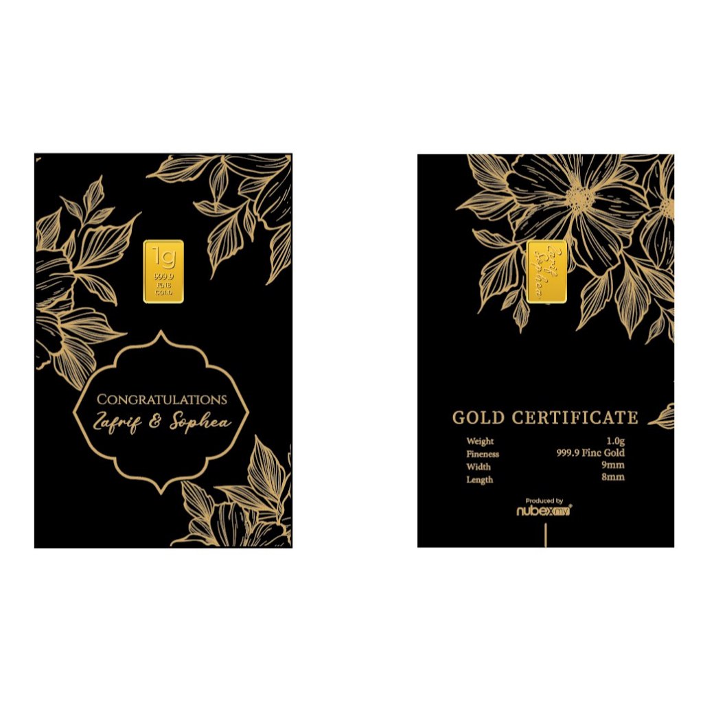 Nubex | Custom Minting and Engraving | 1g Gold Bar 999.9 | Custom Gold ...