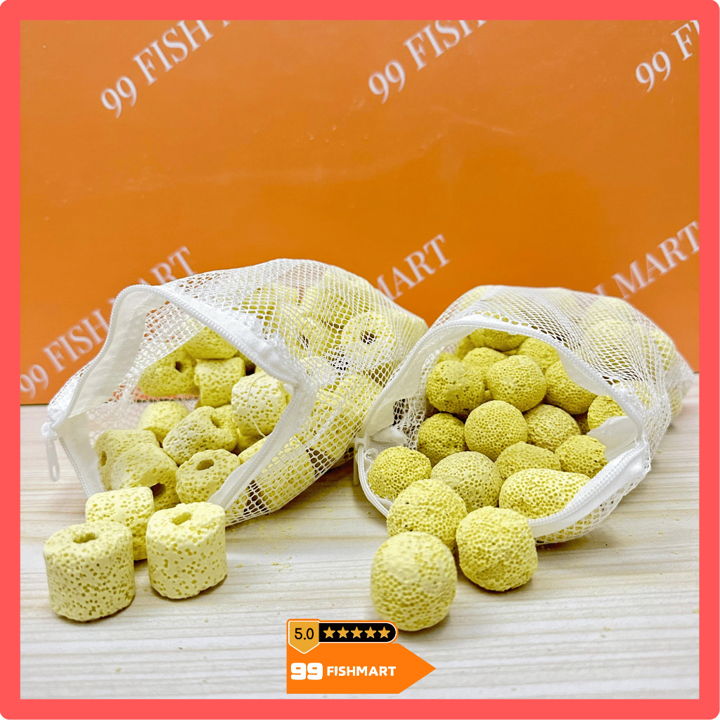 BIO RING BIO BALL AQUARIUM 500G WITH MESH BAG FILTER FISH TANK SMALL ...