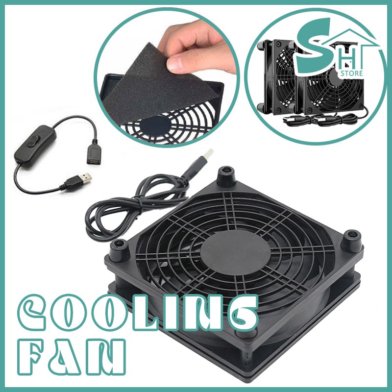 Router Fan Cooling Fan 1800rpm Router Fan Cooling Pad WiFi Modem ...