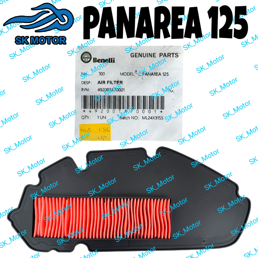 Benelli PANAREA 125 Original Element Assy Air Cleaner Air Filter ...