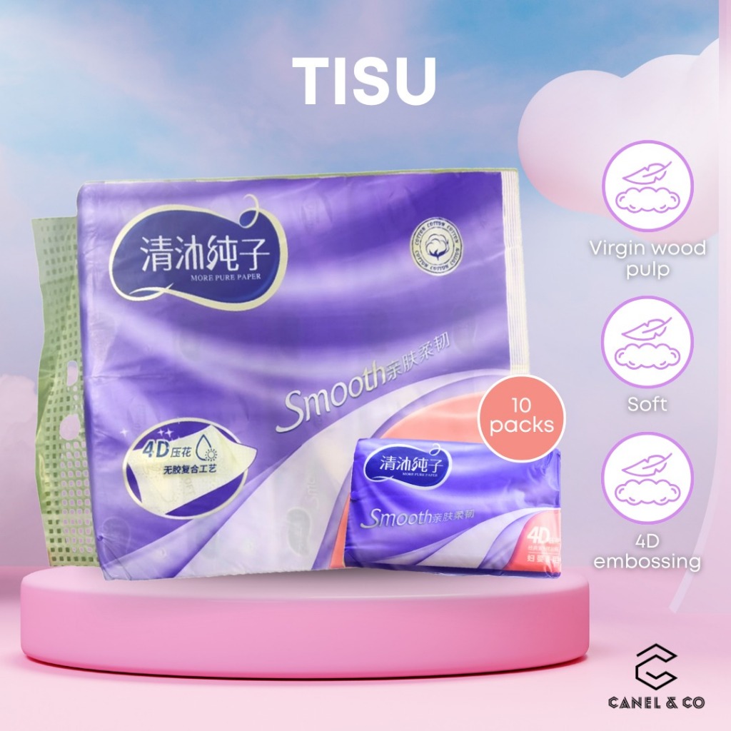 [Shopee Choice] [1 Carton] [3200 Sheets] 4D Deco Embossed Thick Facial ...