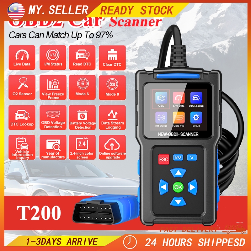 T300 OBD2 Car Scanne Scanner Creader Odb2 Voltage Tester Car Diagnostic ...
