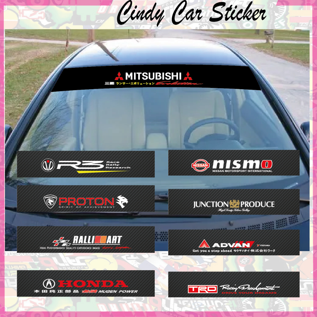 (CARBON) 10 Inch" Front Or Rear 130cmX24cm Windscreen Windshield Window ...