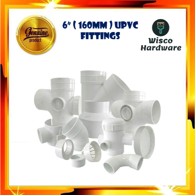 UPVC Pipe Fittings White 160mm 6" UPVC Pipe Connector UPVC Elbow 160mm ...