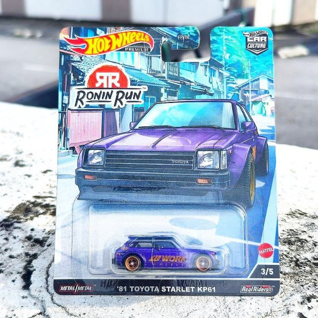 🔥🔥 HOT WHEELS PREMIUM (Ronin Run Series 3/5) '81 Toyota Starlet KP61 ...