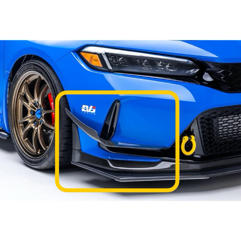 Hona civic Type R Hatchback FL5 carbon fiber front rear bumper canard ...
