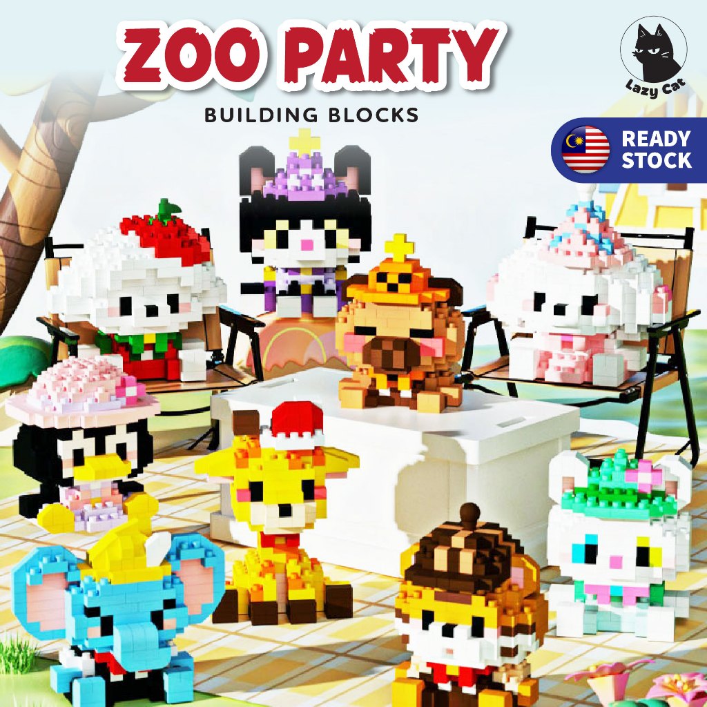 Mini Cute Animal Cartoon Nano Bricks Zoo Building Block Kid Toys Gifts ...
