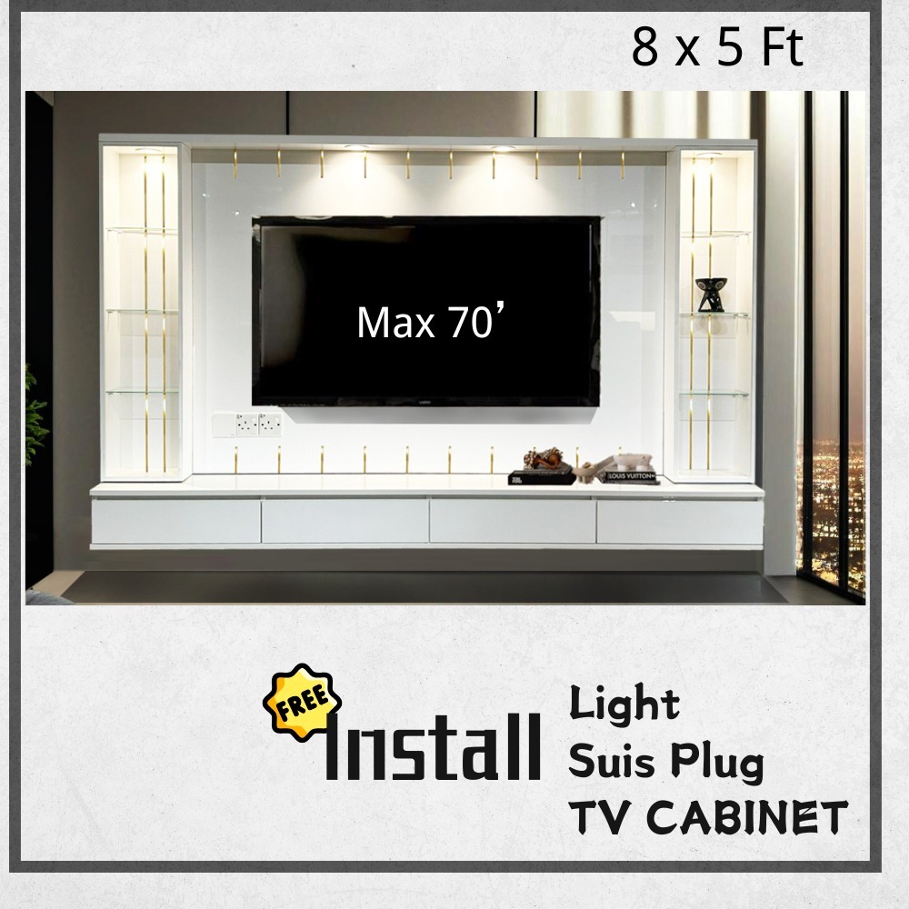 [EE LIFE DESIGN] 8ft x 5ft Tv Series / 8 FT Tv CABINET / 8KAKI TV ...