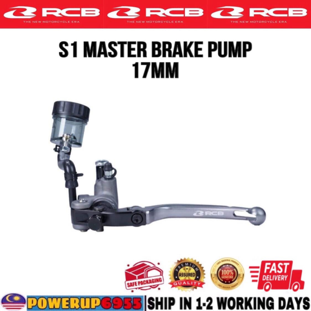 RCB S1 FORGED MASTER BRAKE BREK PUMP 17MM LEFT KIRI RIGHT KANAN RACING ...