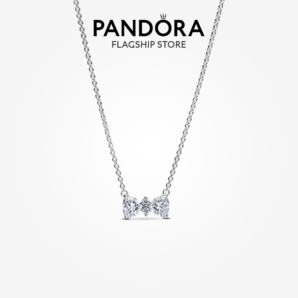 Pandora Sparkling Bow Necklace | Shopee Malaysia