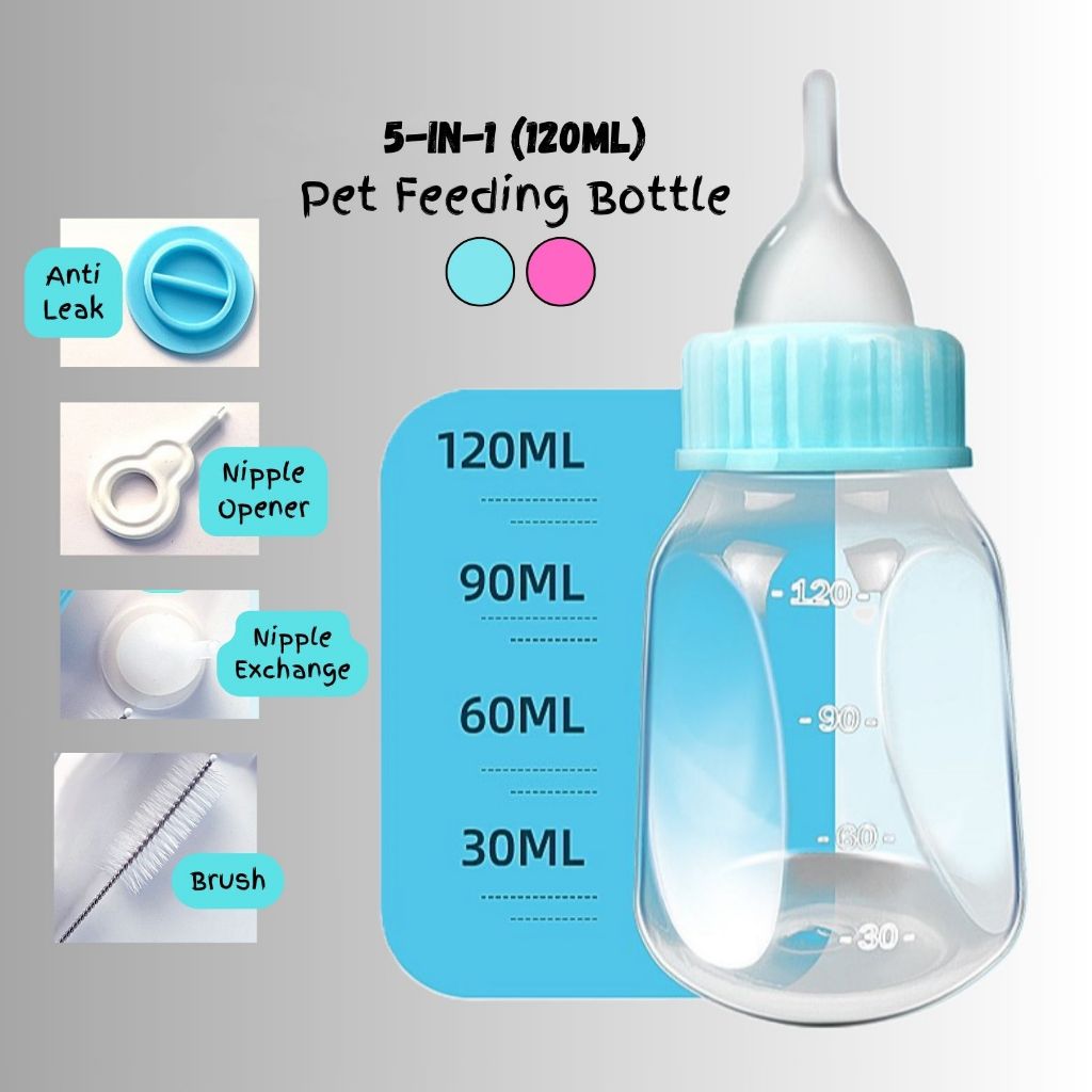 Pet Milk Bottle 120ml Cute Pet Nursing Bottle Kitten Feeding Bottle ...