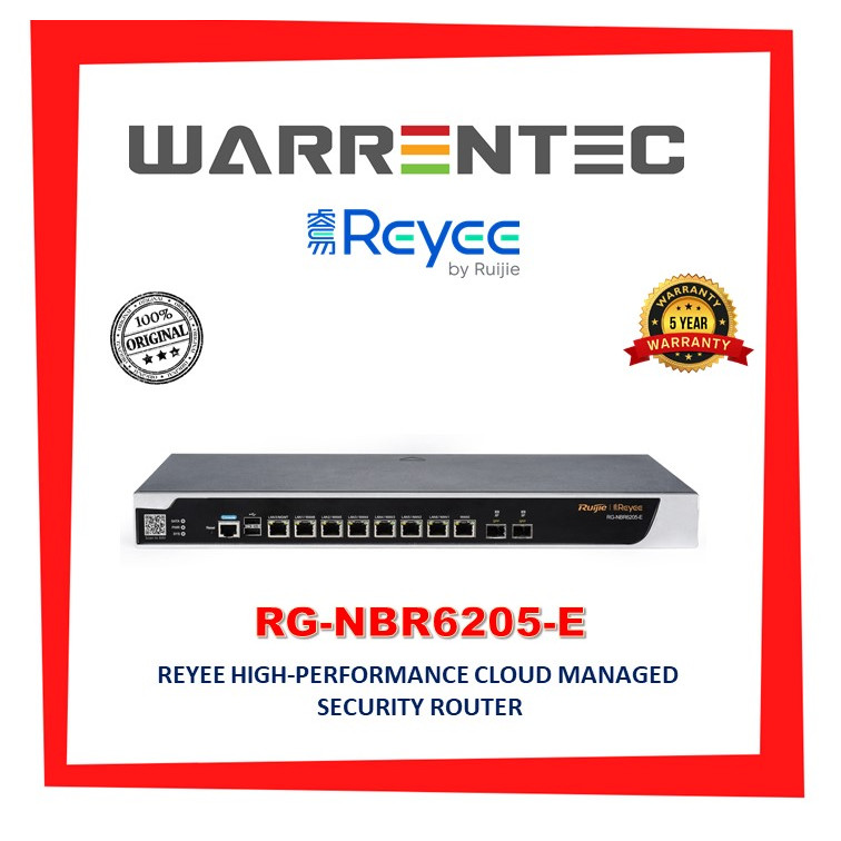 REYEE RG-NBR6205-E REYEE HIGH-PERFORMANCE CLOUD MANAGED SECURITY ROUTER ...