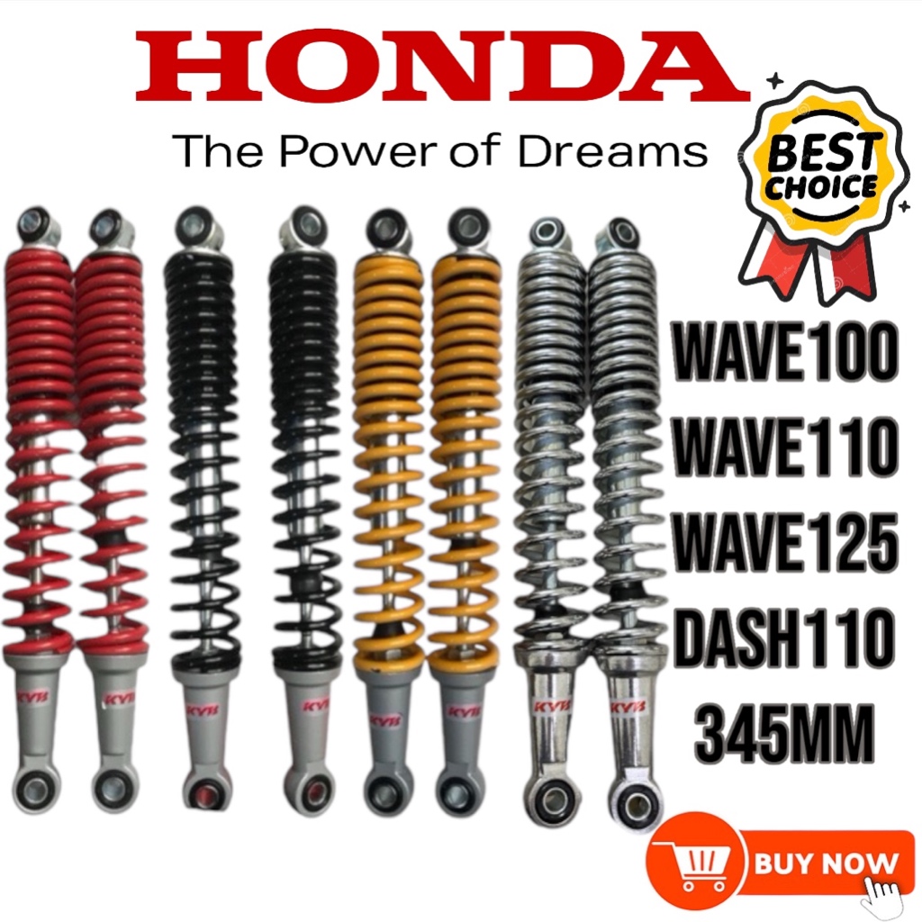 🔥WAVE 100 WAVE110 WAVE125 DASH SM SPORT FUTURE EX5 CLASS 345MM REAR ...