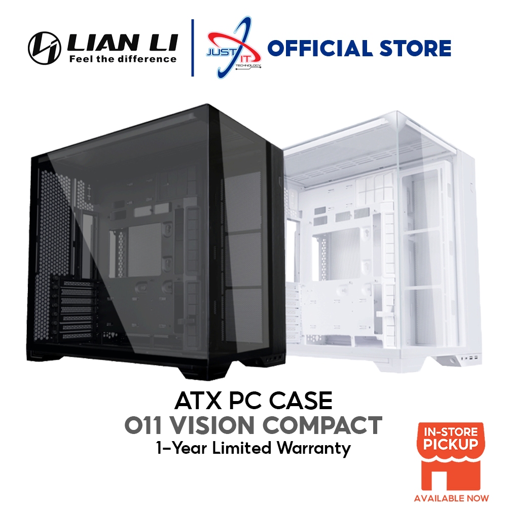 Lian Li O11 Vision Compact TG ATX PC Case - Black/White | Shopee Malaysia