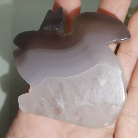 Agate polish crafted rabbit shape natural crystal | Shopee Malaysia