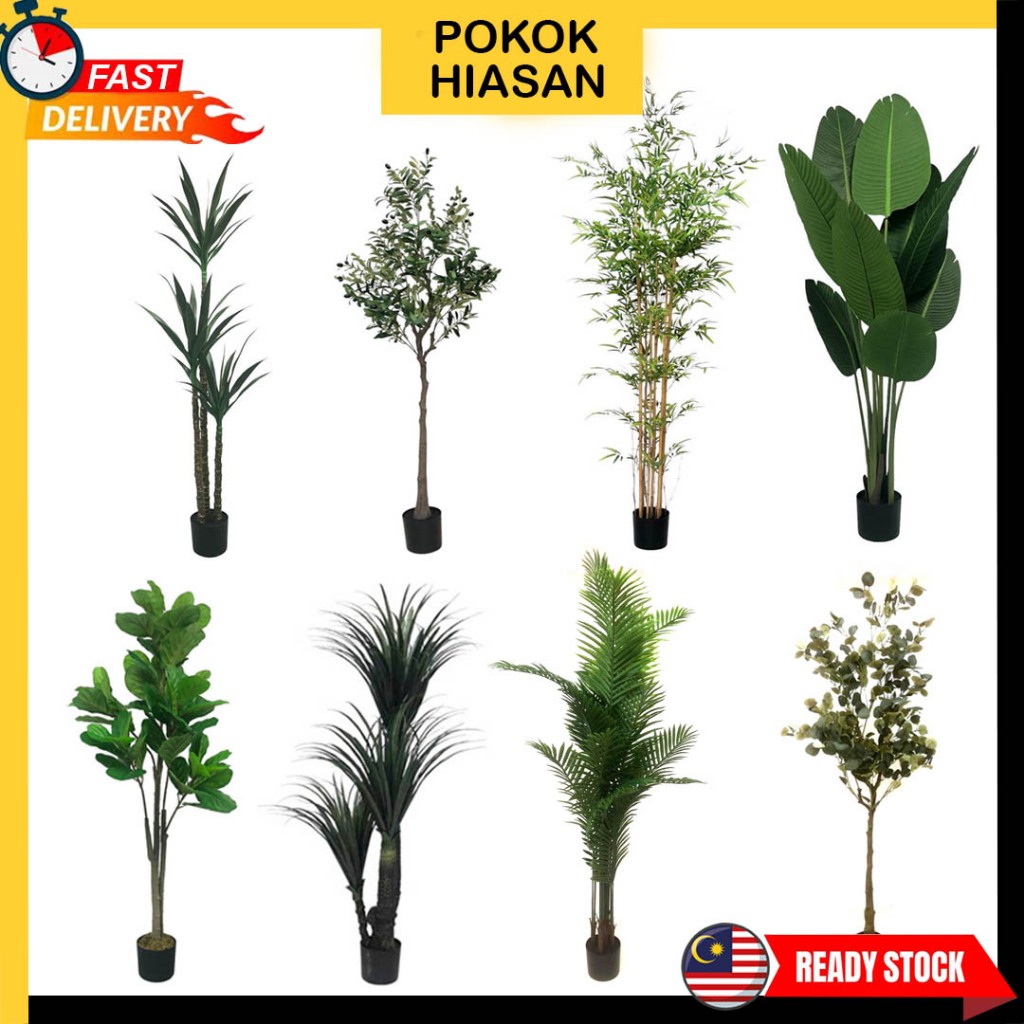 PREMIUM QUALITY Pokok Hiasan Artificial Plant Pokok Viral Banana Leaves ...